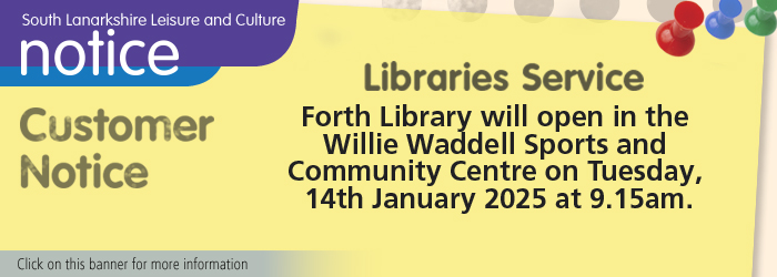 Forth Library opening in Willie Waddell Sports and Community Centre - sllc